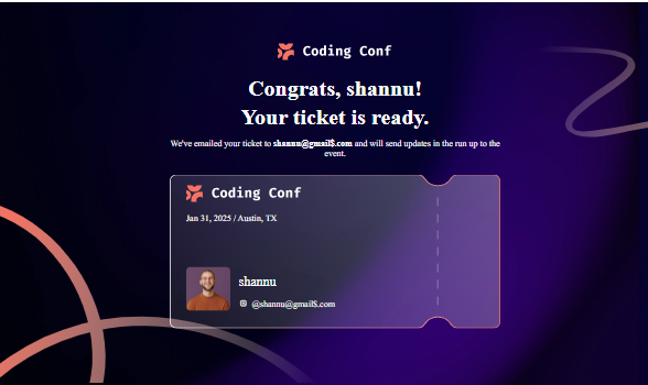 Frontend Mentor - Conference ticket generator solution | Conference ...
